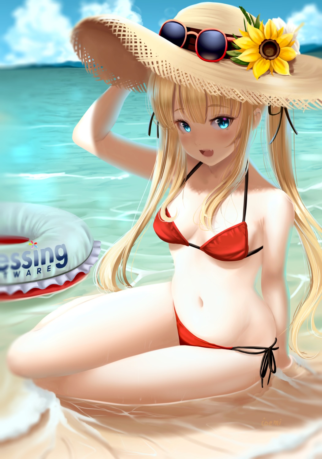 dkoro saenai heroine no sodatekata sawamura spencer eriri bikini cleavage megane swimsuits wet ...